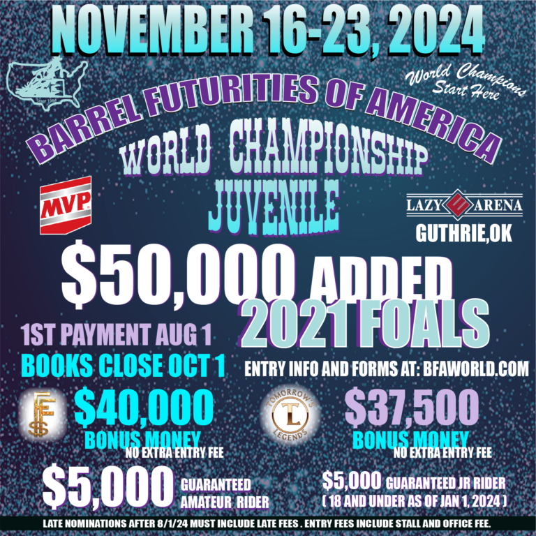 Barrel Futurities of America – World Champions Start Here