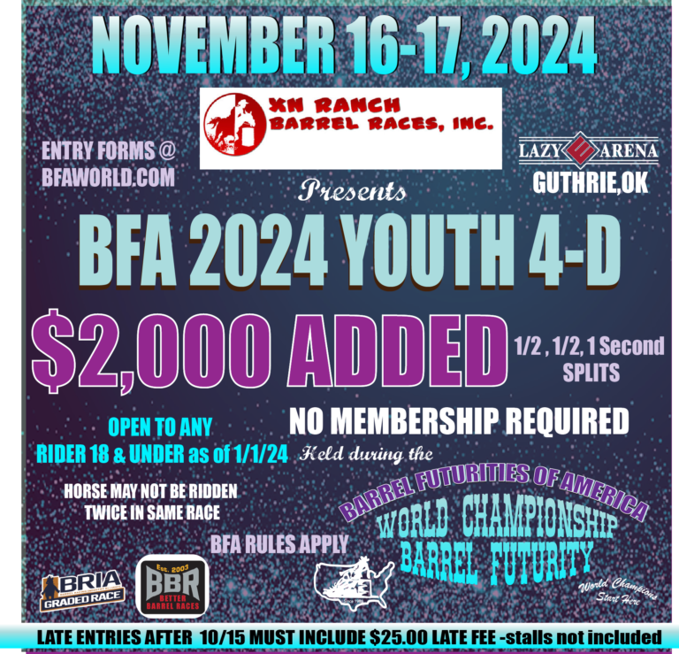 Barrel Futurities of America – World Champions Start Here