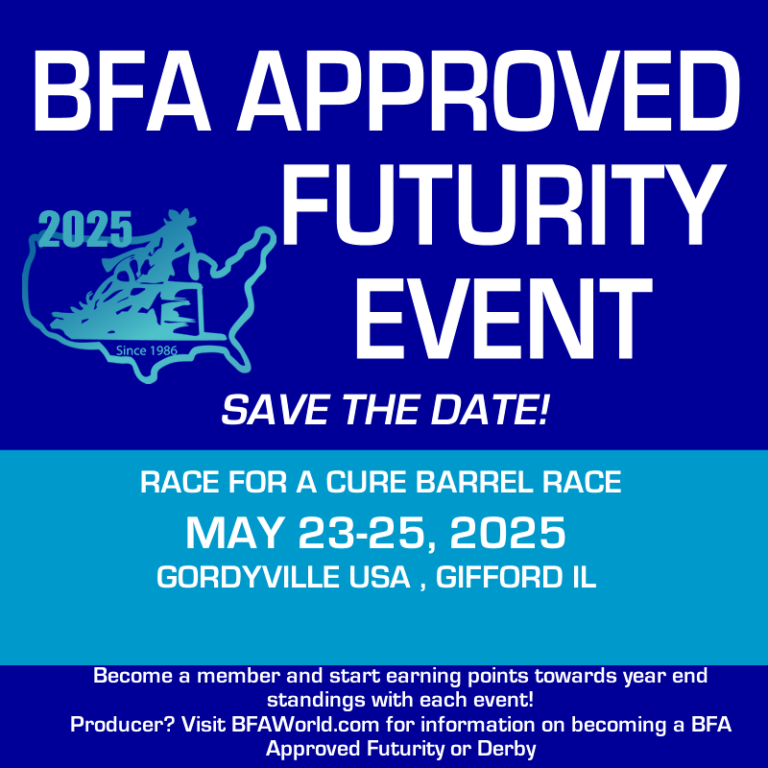 2025 Approved Events – Barrel Futurities of America